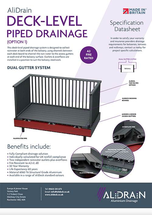 AliDrain Downloads:System & Specification Files » AliDeck